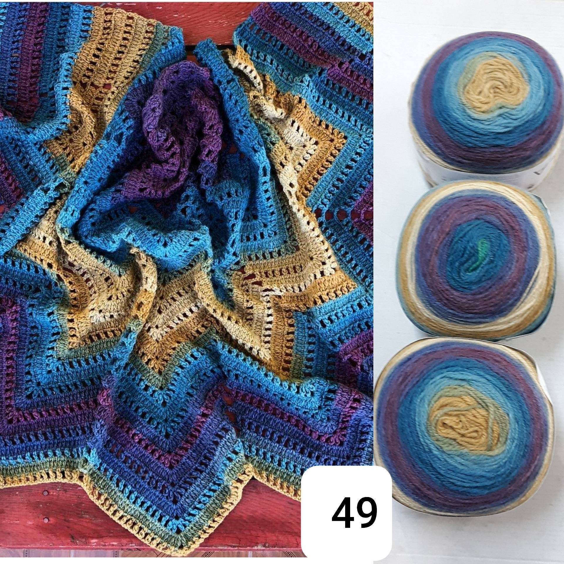 Lion Brand Mandala Baby Cake Yarn, Sweet Roll Yarn 150 Gr, Rainbow Cake ...