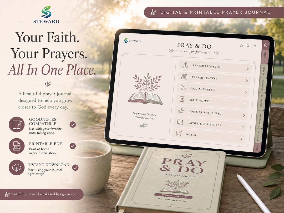 Christian Prayer Journal | Pray & Do | Faith Planner, Goodnotes ...
