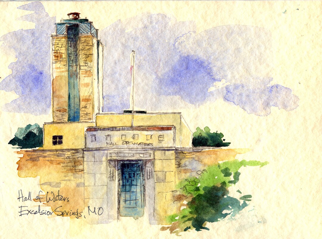 Hall of Waters - Print of Original Watercolor by Cathy Johnson - Etsy