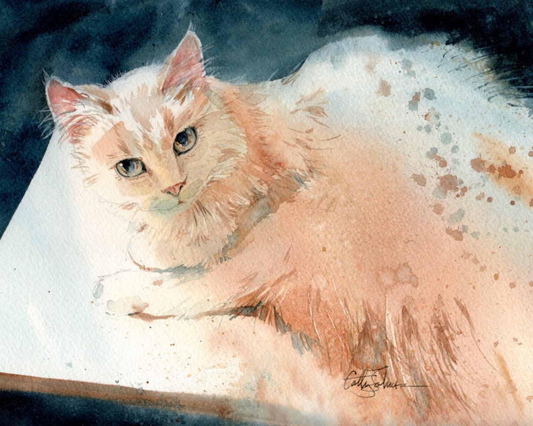 Oliver - Print of an Original Watercolor - Etsy