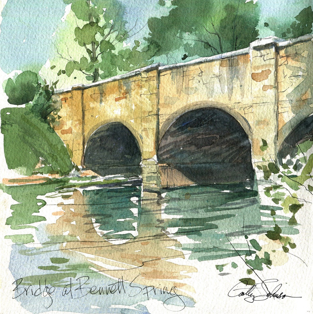 PRINT: Bennett Spring Bridge - Etsy