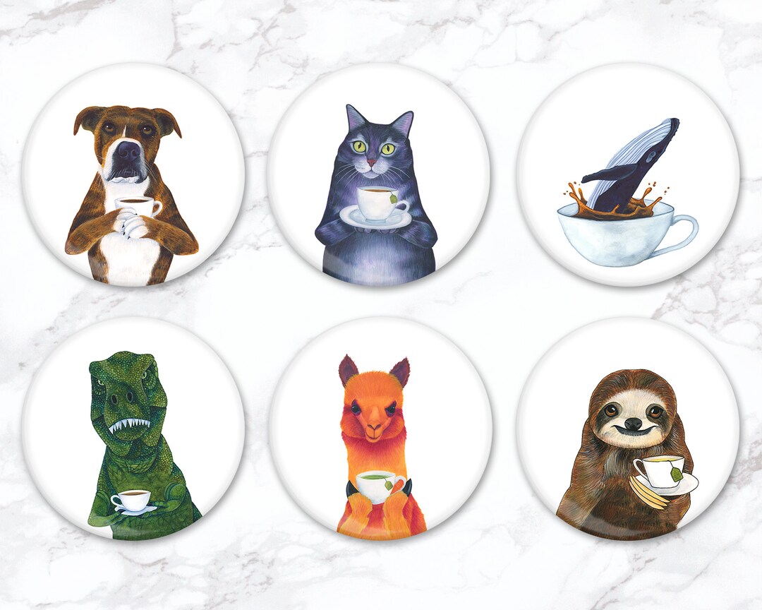 Funny Kitchen Magnet Set, Funny Fridge Magnets, T-rex Magnet, Sloth ...