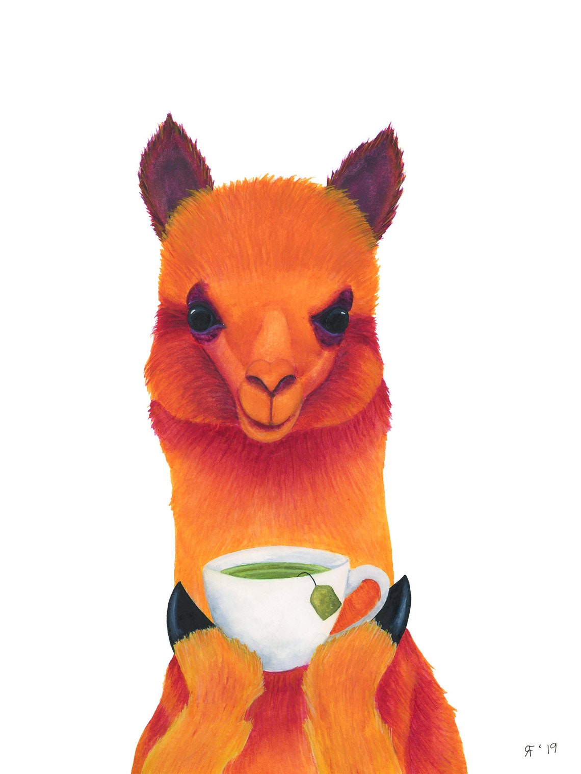 Watercolor Llama Print, Llama Gifts, Llama Decor, Whimsical Animal Art ...