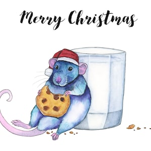 Rat Christmas Card Funny Christmas Card Funny Christmas Card Set ...