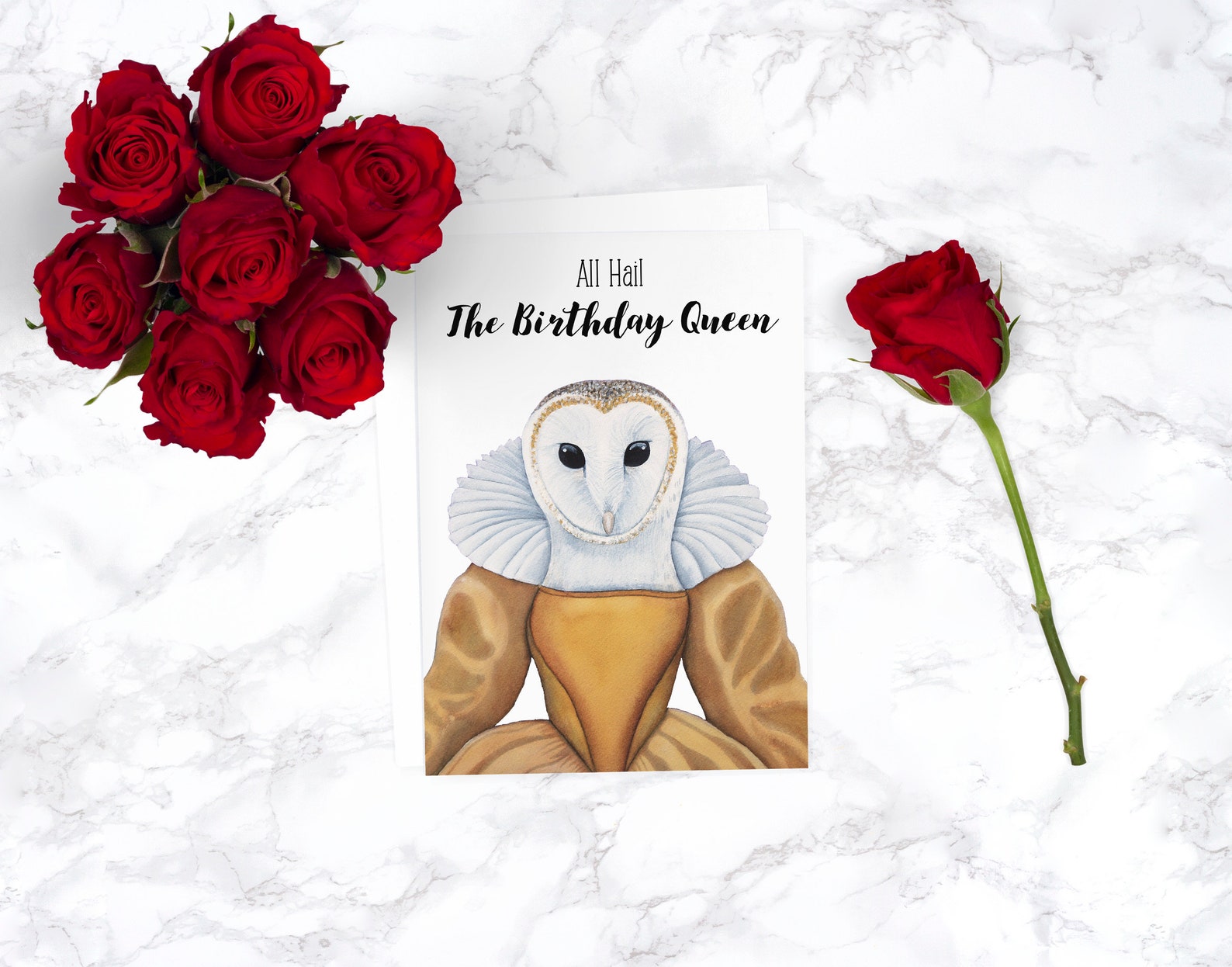 All Hail the Birthday Queen Card Funny Birthday Card Cute | Etsy