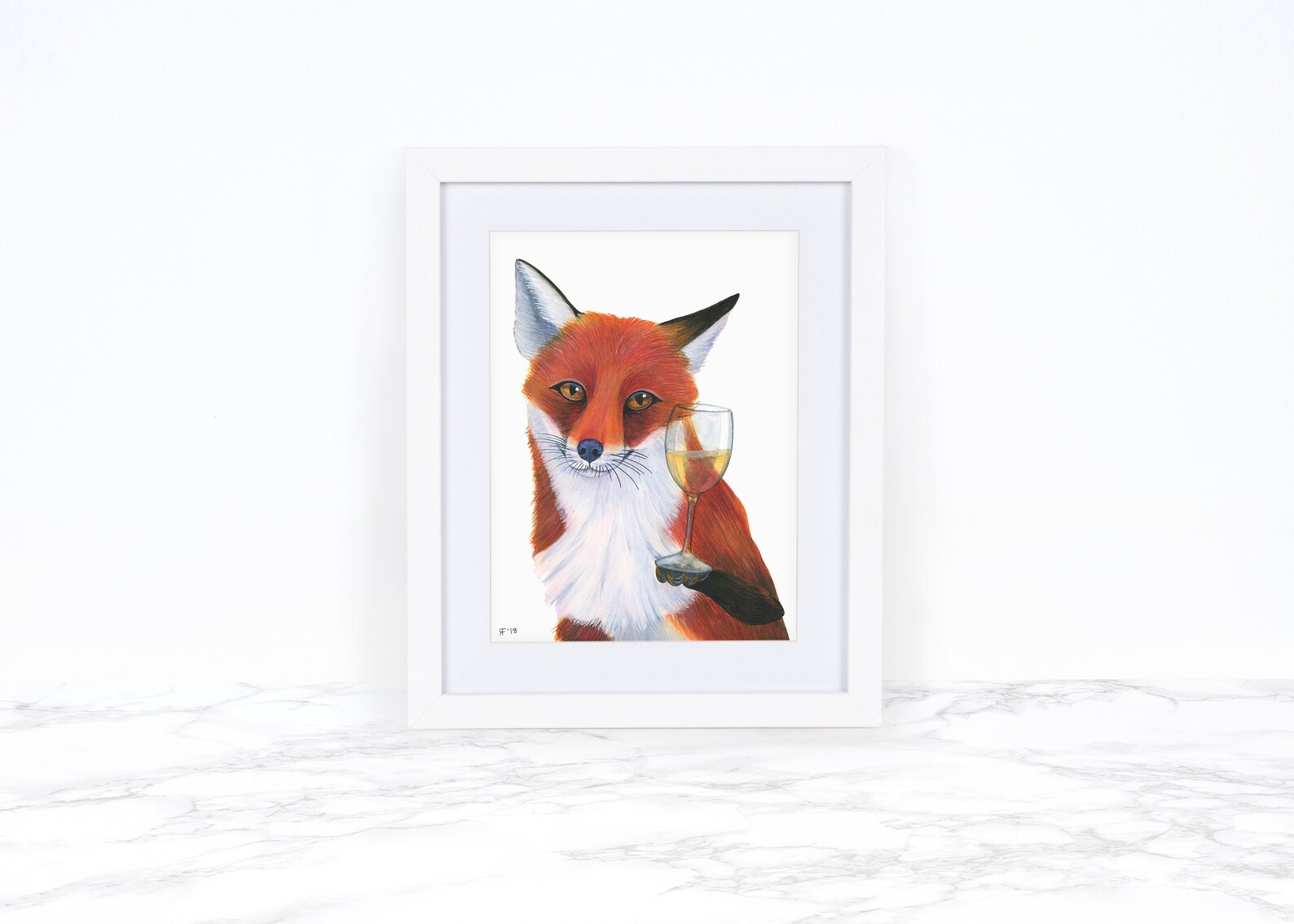 Watercolor Fox Art Print Fox Painting Whimsical Animal Art - Etsy