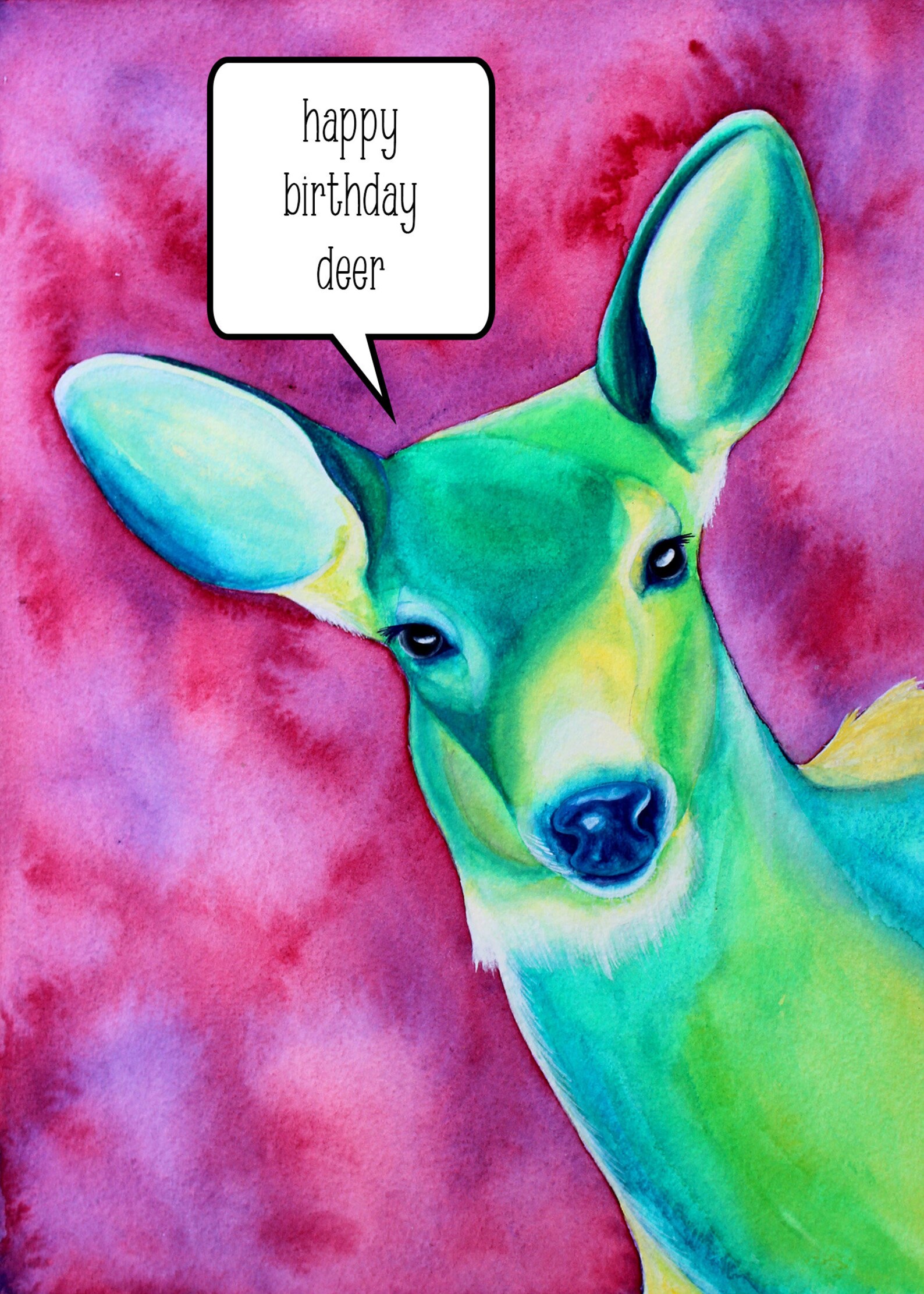 Deer Birthday Card Best Friend Birthday Card Funny Birthday | Etsy