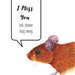 Watercolor Mouse Card, Get Well Soon, Quarantine Card, Social ...