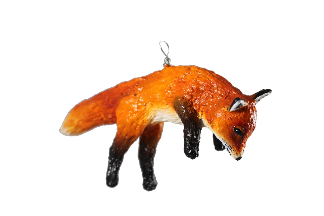 Paper Mâché Sculpture, Red Fox Sculpture, Fox Home Decor, Hanging ...