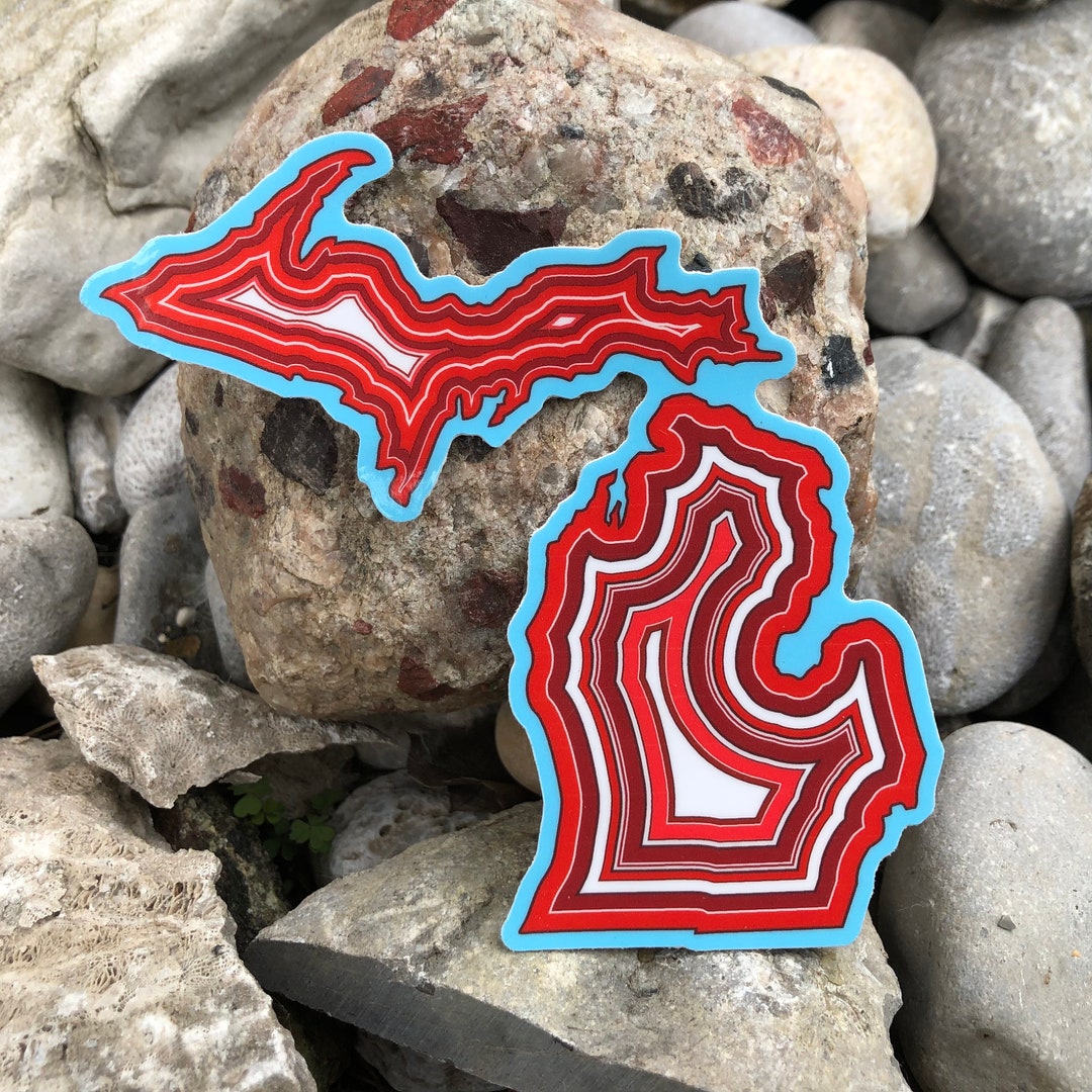 Lake Superior Agate Sticker, 4 Inch , Michigan, Great Lakes Sticker - Etsy