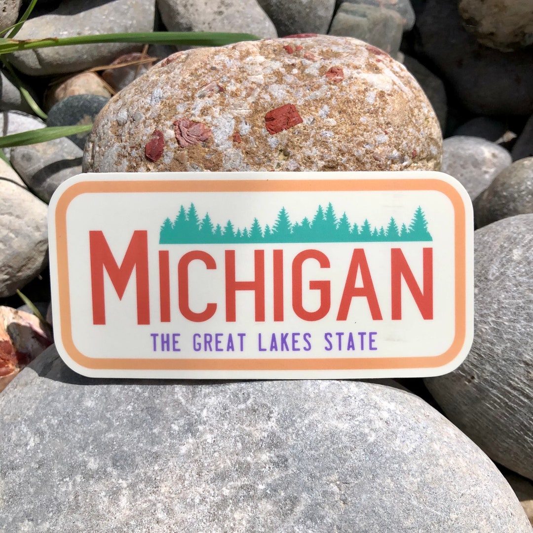 Michigan Great Lakes Sticker - Etsy