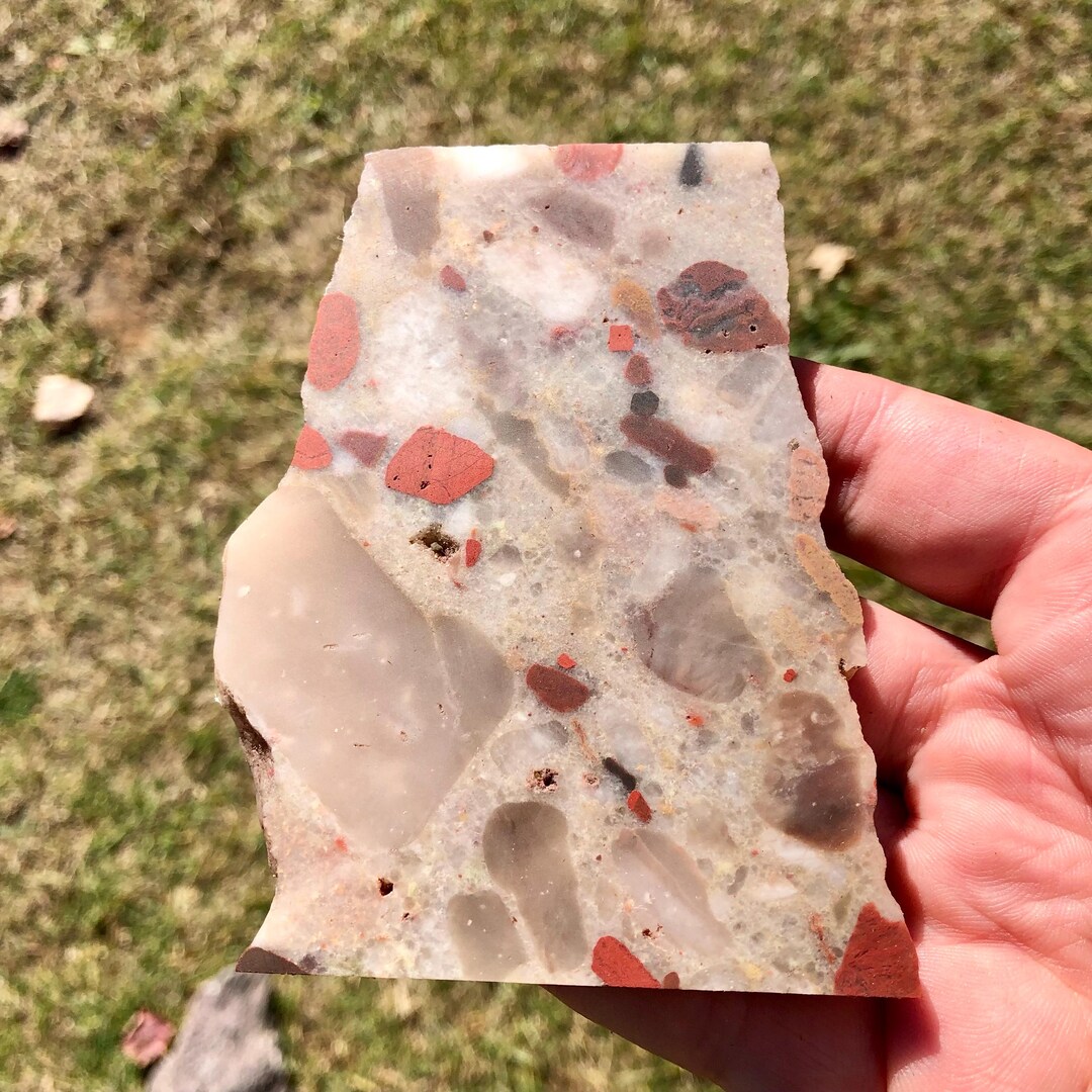 Michigan Puddingstone Slab, Great Lakes, Lapidary - Etsy