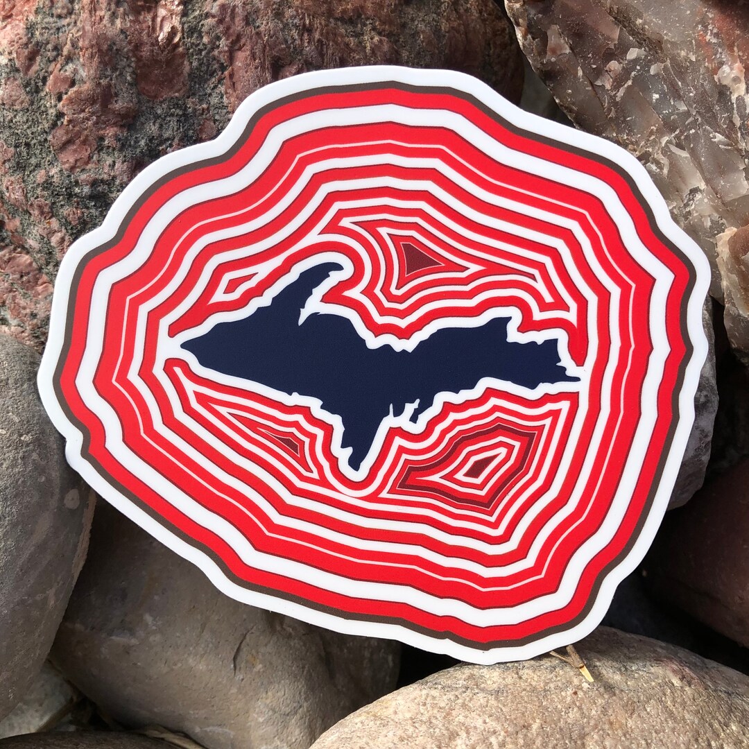 Agate Upper Peninsula Sticker - Etsy