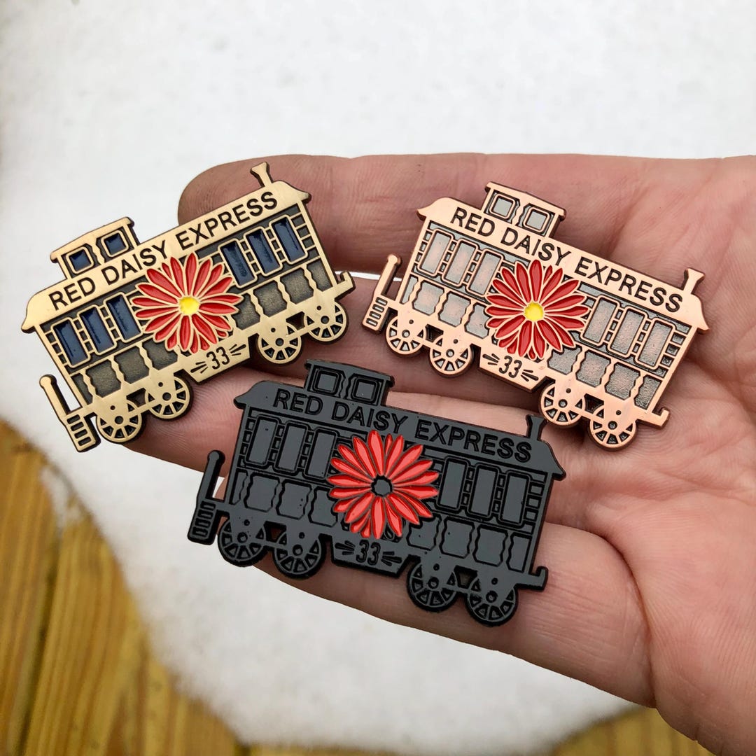 BMFS Red Daisy Train Pins (billy Strings) - Etsy