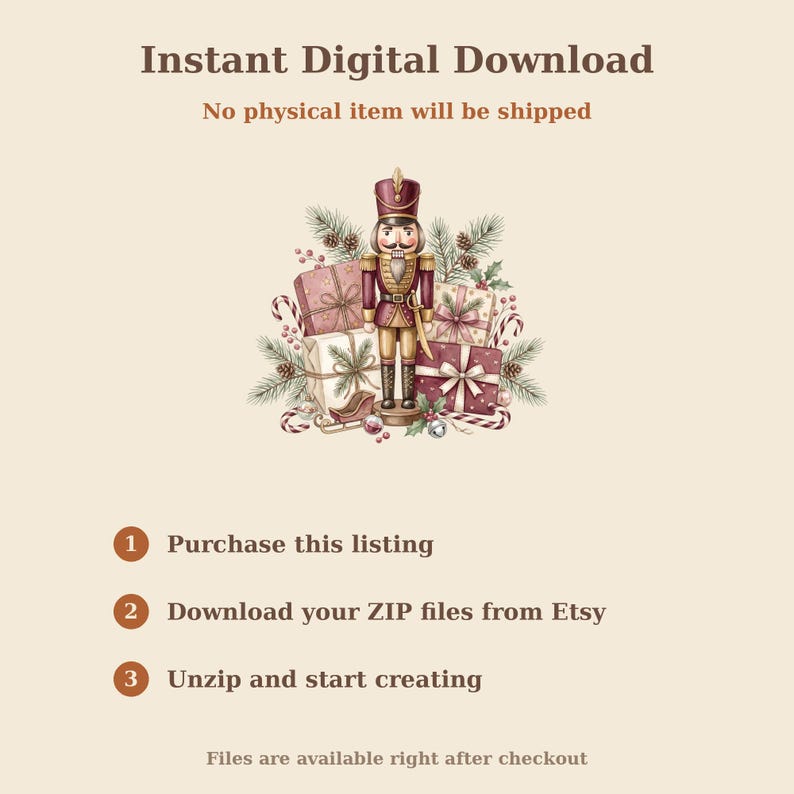 Nutcracker Clipart Bundle, 32 Watercolor Christmas Ballet PNG, Instant ...