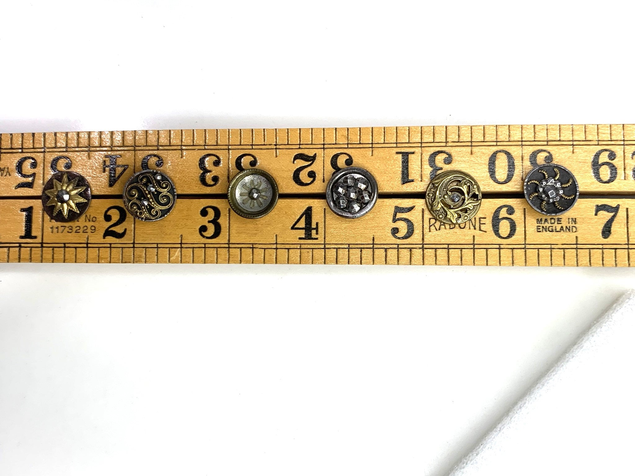 19th Century Antique Cut Steel Buttons, Austrian Tiny Buttons, 3 ...