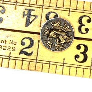 Circa 19th C 2 Piece Metal and Brass Button With Figural Design Lady ...