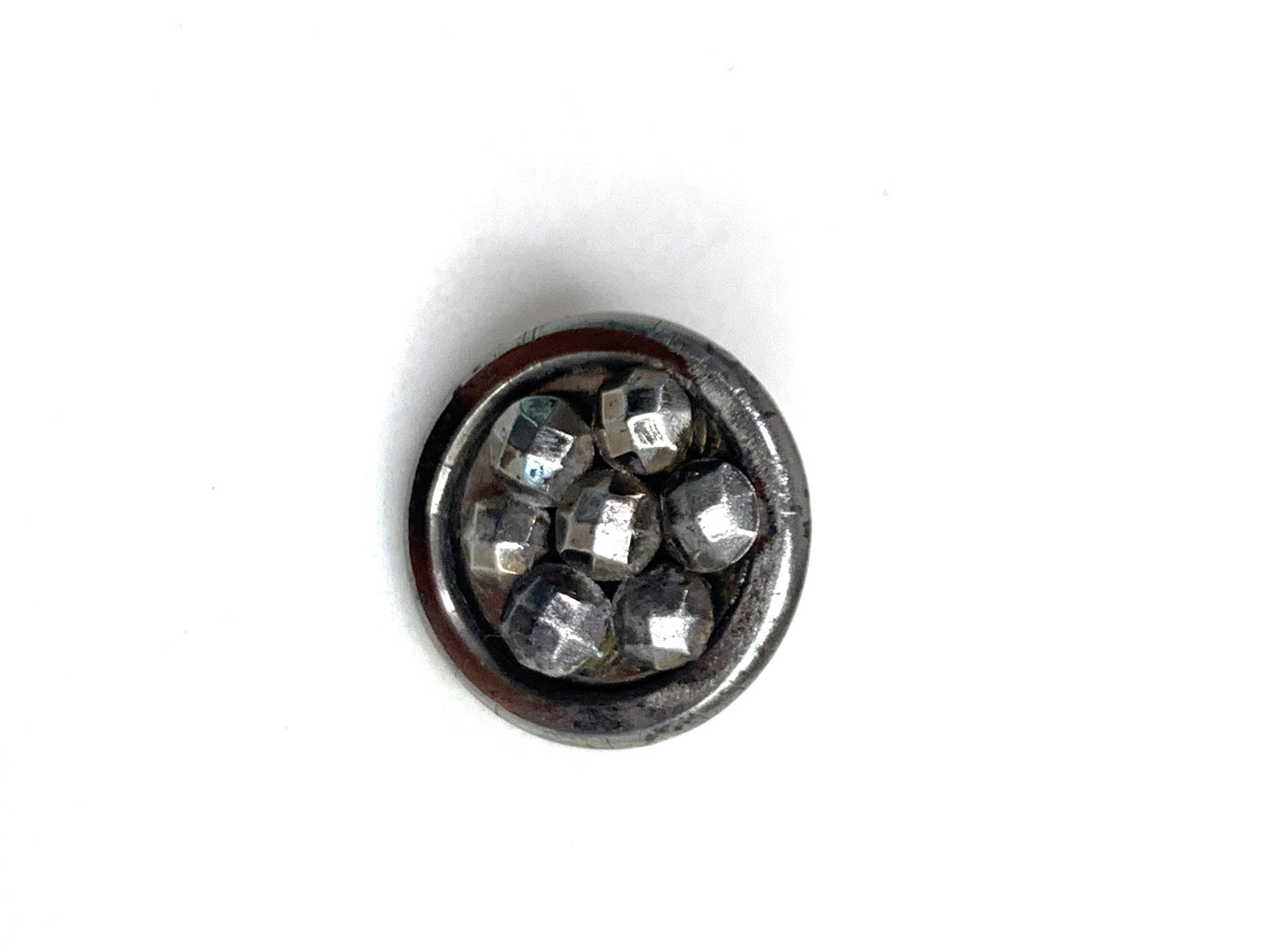 19th Century Antique Cut Steel Buttons, Austrian Tiny Buttons, 3 ...