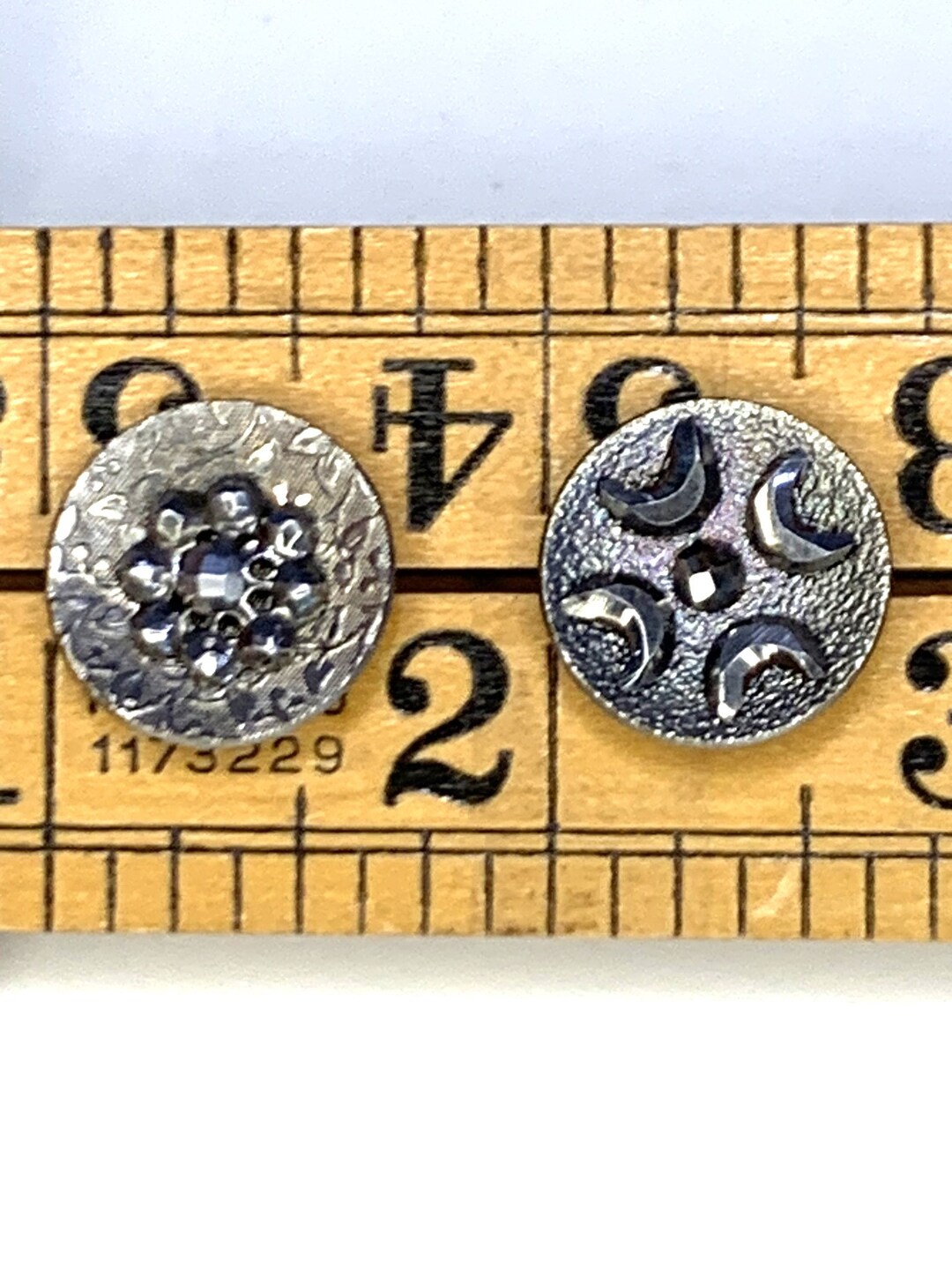 19th Century Antique Cut Steel Buttons With Unique Shapes Cut Steel ...