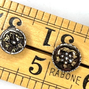 19th Century Antique Fancy Cut Steel Cup Buttons, Special Shaped Cut ...