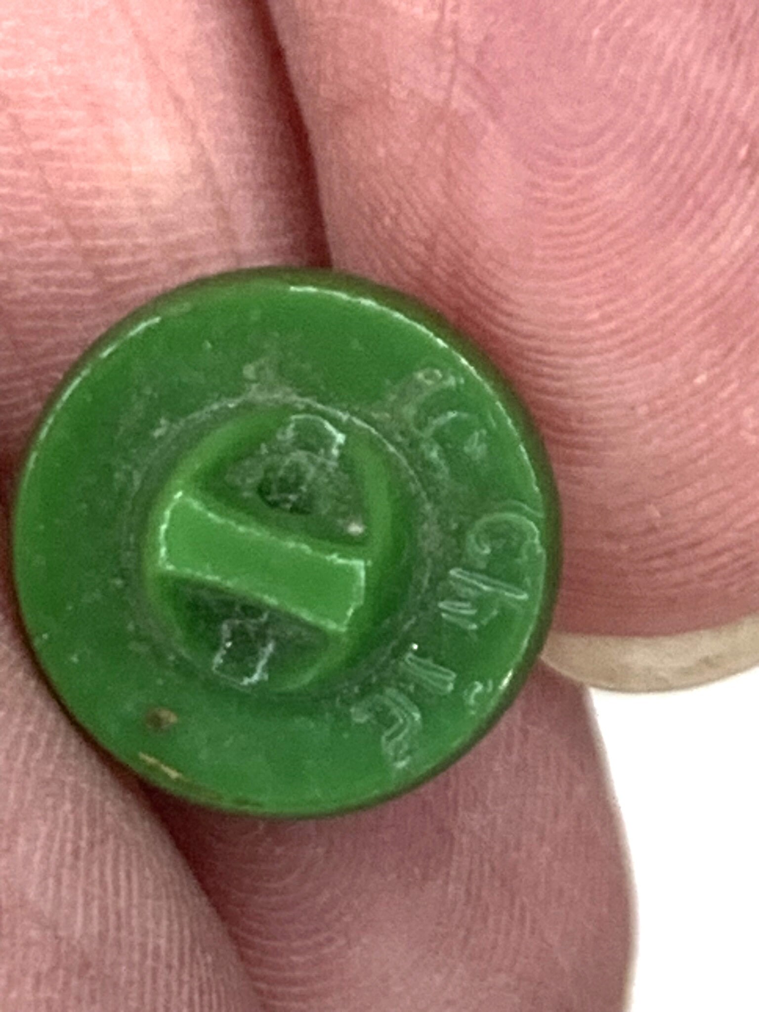 Vintage Glass Buttons Le Chic Green and Gold - Etsy