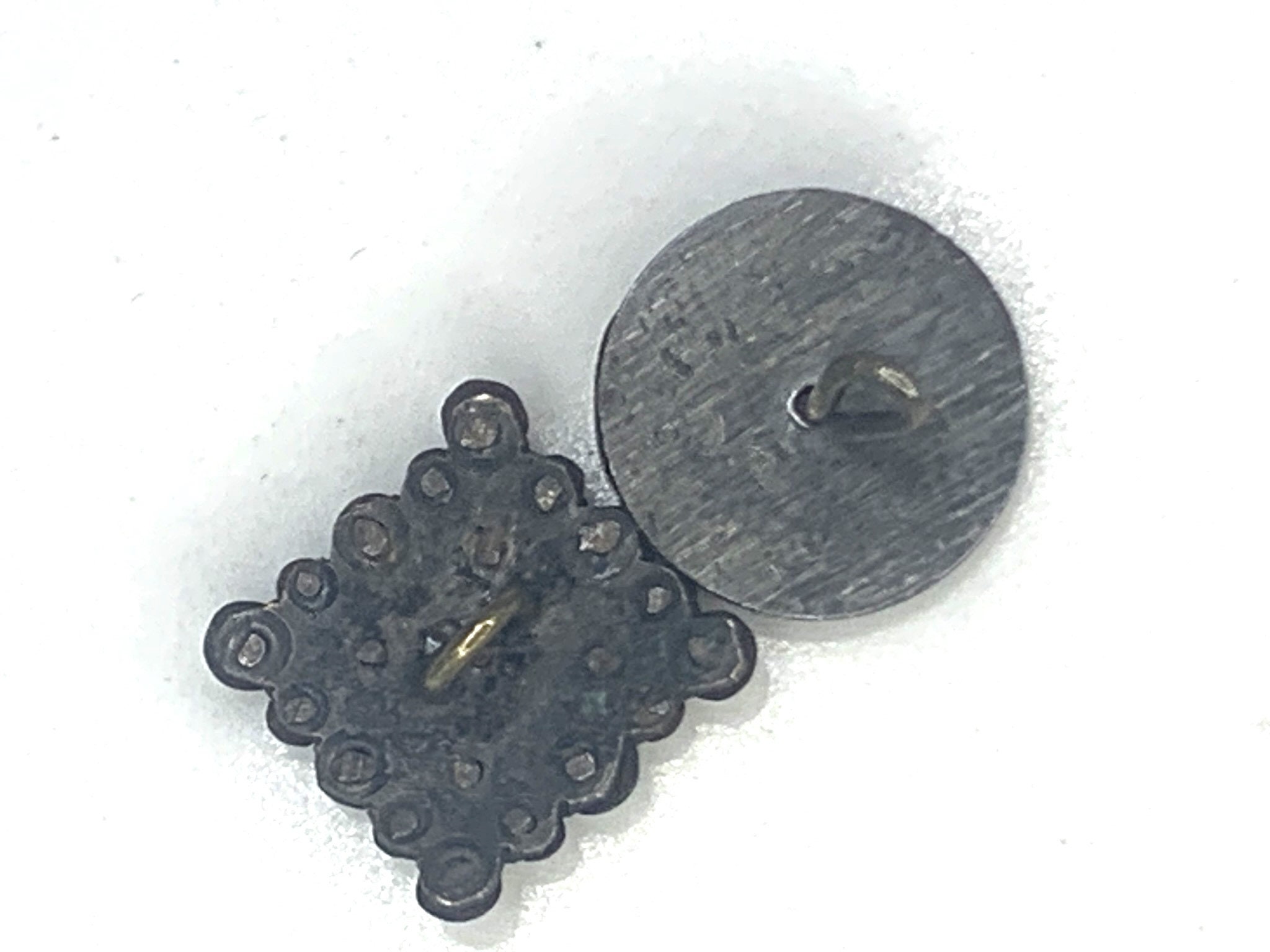 19th Century Antique Cut Steel Buttons With Unique Shape Cut - Etsy