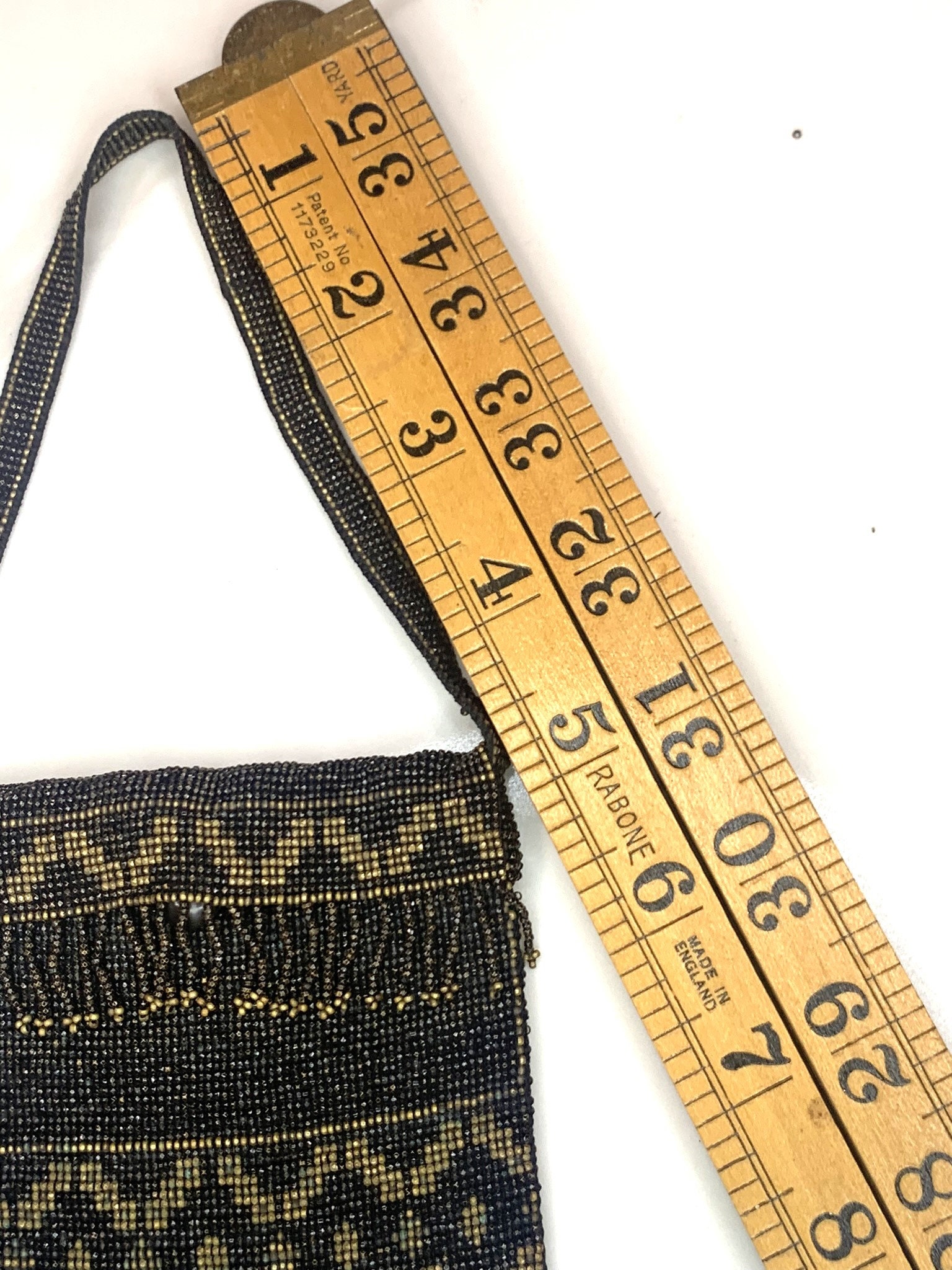 Antique Micro Metal Beaded Purse in Black and Gold Handbag - Etsy