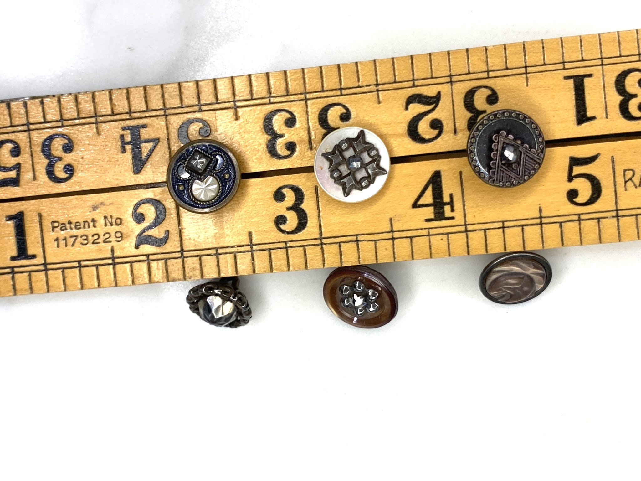 19th Century Antique Cut Steel Buttons, Austrian Tiny Buttons, 3 ...