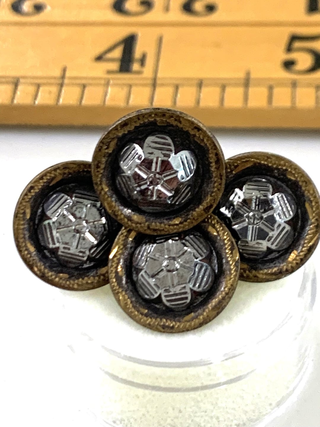 19th Century Antique Cut Steel Buttons Set of 5 - Etsy