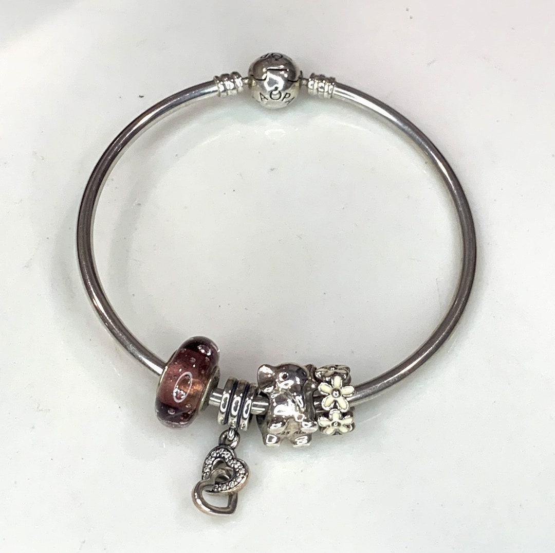 Authentic Pandora BANGLE Bracelet 925 Sterling Silver / Pandora ...