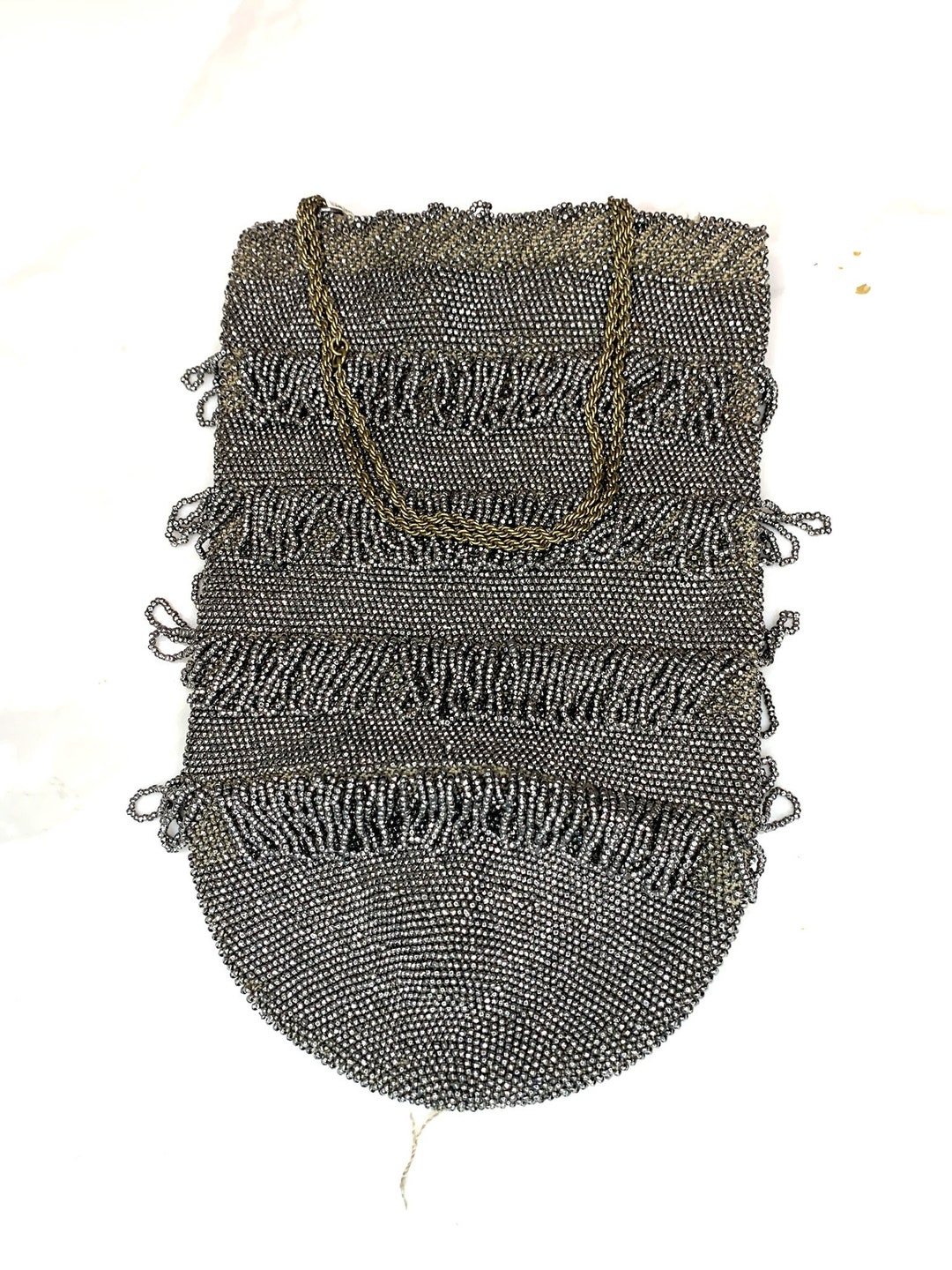 Antique Handmade Cut Steel Beaded Purse, Handbag, Reticule, Can Salvage ...