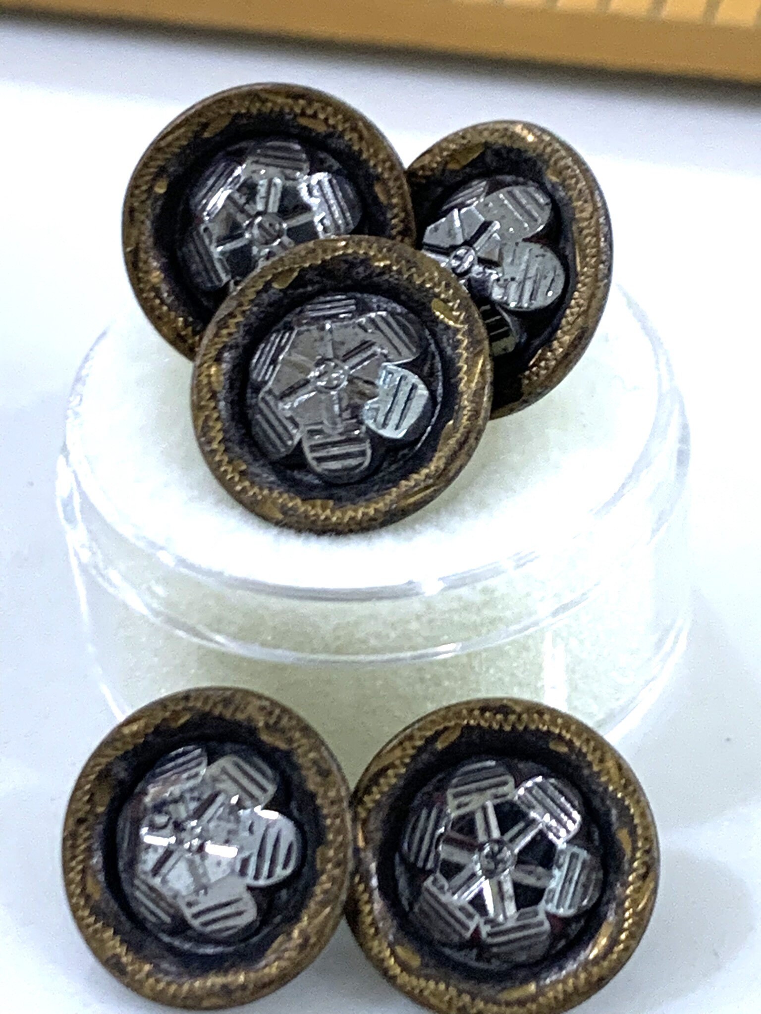 19th Century Antique Cut Steel Buttons Set of 5 - Etsy