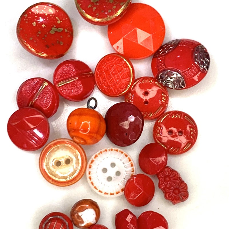 Antique Glass Buttons - Etsy