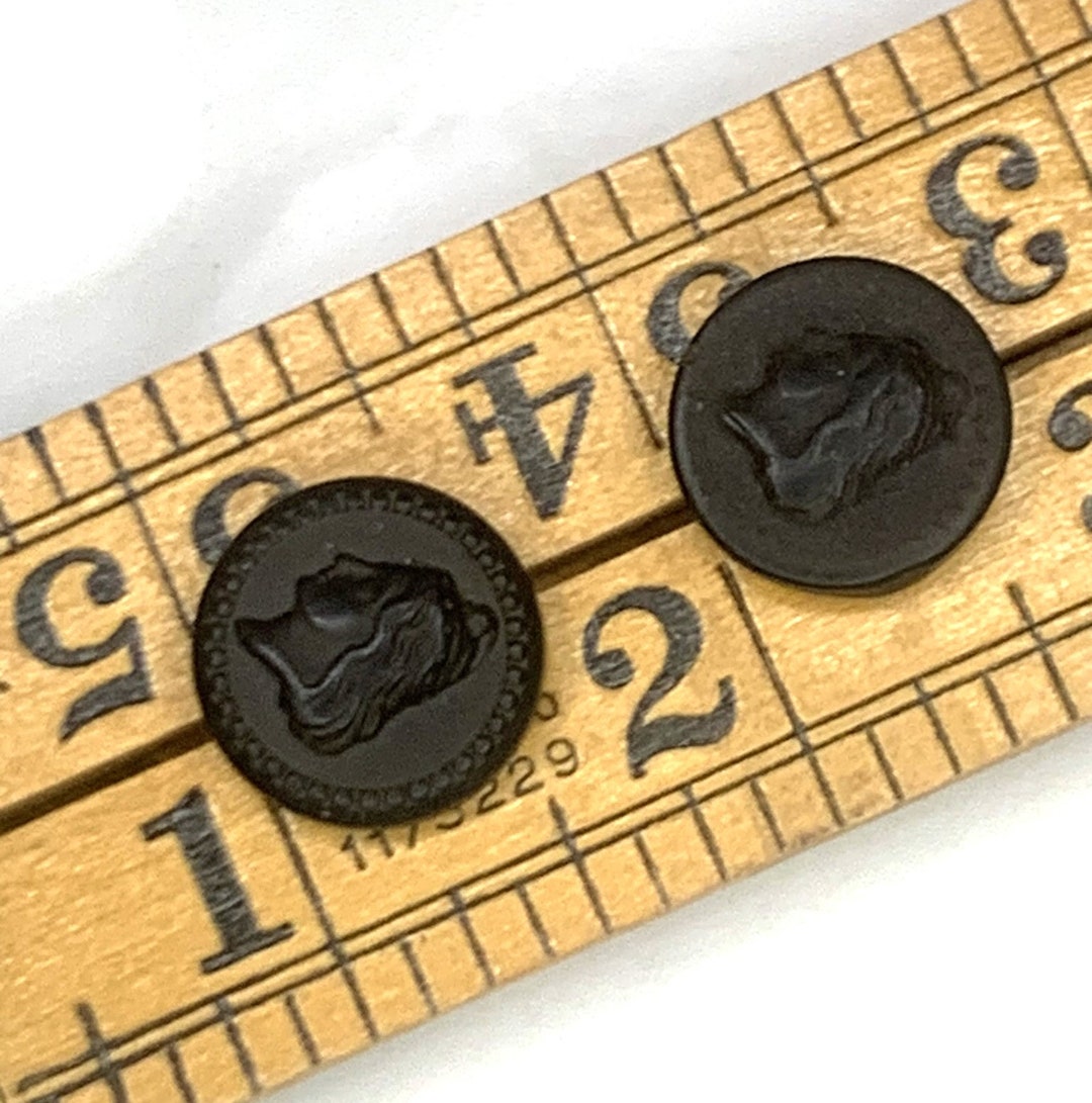 Antique Goodyear Rubber Button, Back Mark Button, the Cameo Lady Button ...