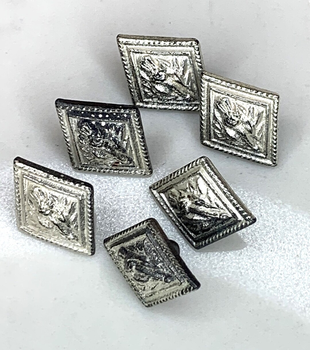 Vintage Scottish Kilt Buttons, Set of 6 Silver Finish Scottish Piper ...