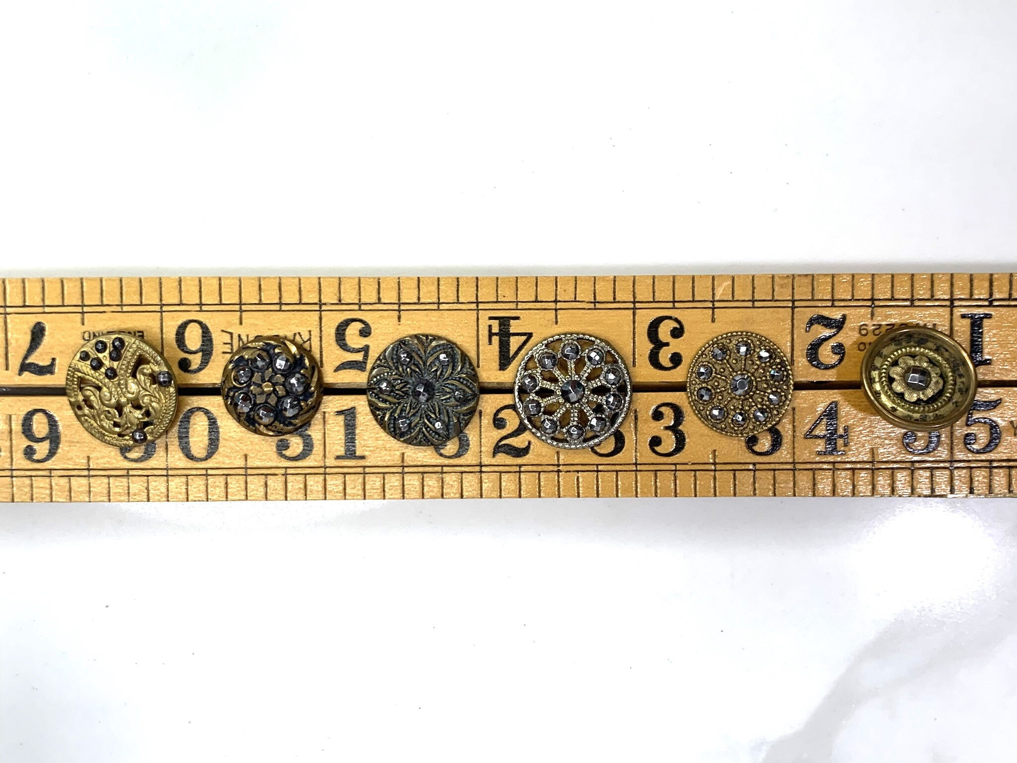 19th Century Antique Cut Steel Buttons, Austrian Tiny Buttons, 3 ...