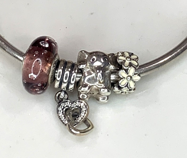 Authentic Pandora BANGLE Bracelet 925 Sterling Silver / Pandora ...