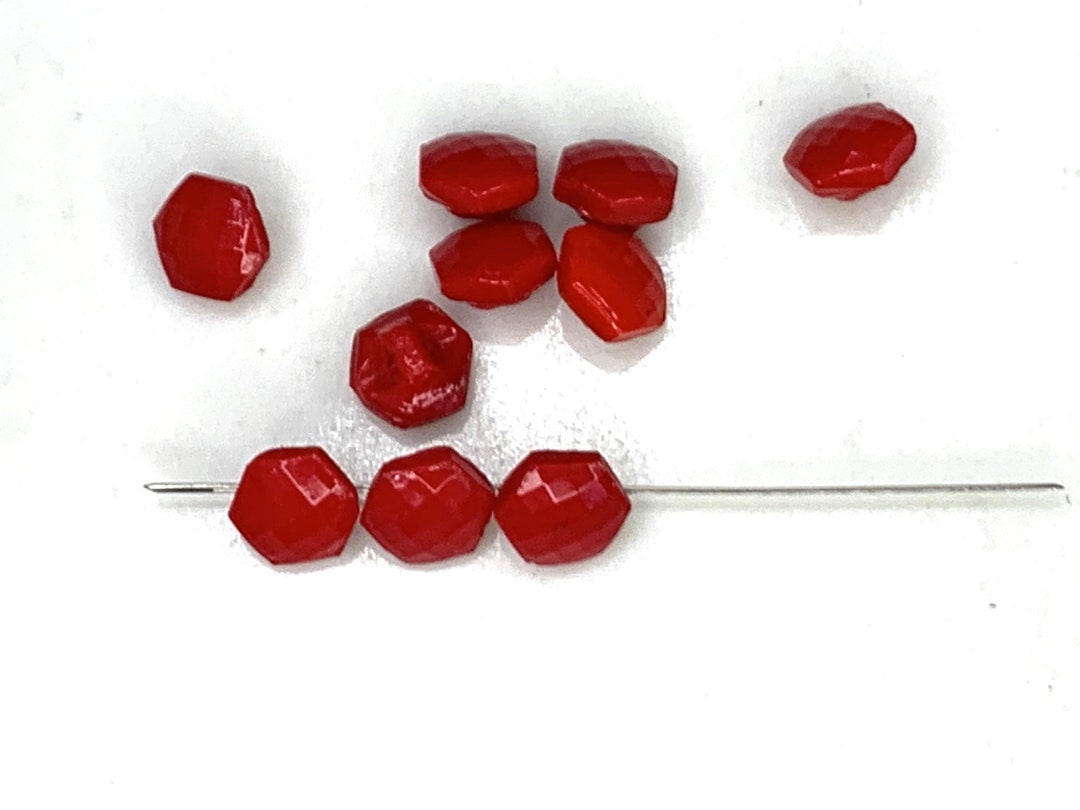 Antique/vintage Red Glass Buttons, Diminutives, Victorian Set of 10 - Etsy