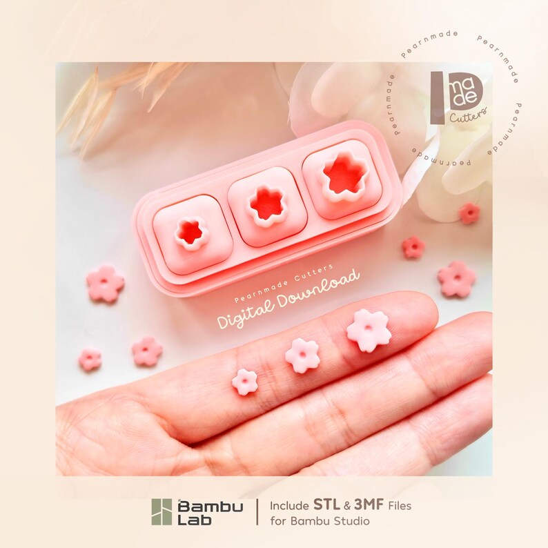 Sakura / Cherry Blossom Micro Clay Cutter | Stackable Storage Box ...