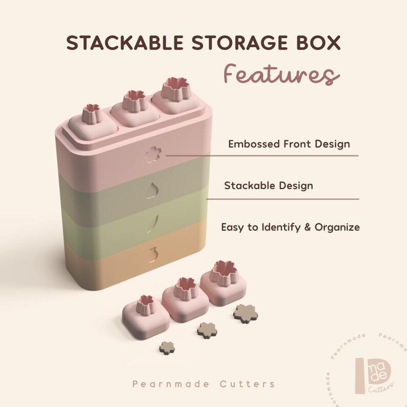 Sakura / Cherry Blossom Micro Clay Cutter | Stackable Storage Box ...