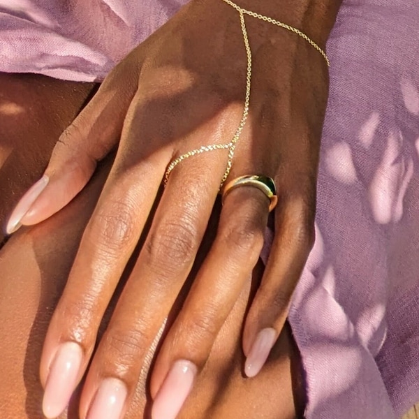 Chain Ring Bracelet - Etsy