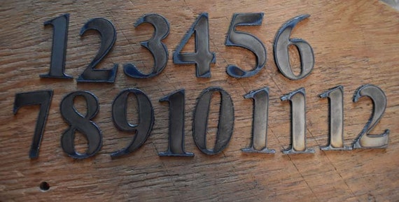 Metal numbers 1-12 2 tall/ Metal Steel Craft Supplies / | Etsy