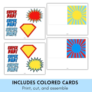 Printable Super Dad Coloring Card INSTANT DOWNLOAD Father's's Day ...