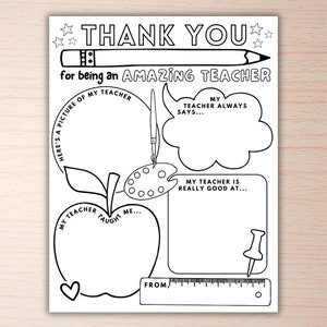Teacher Appreciation Printable Gift Appreciation Week Thank You Card ...