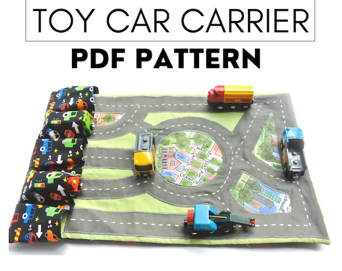 Toy Car Carrier With Play Mat PDF Sewing Pattern | Instant Download ...
