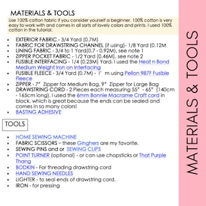 Drawstring Backpack With Zipper Pocket PDF Sewing Pattern | 2 Sizes - Etsy