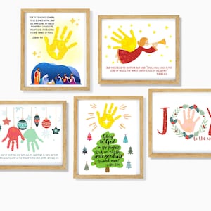 Sunday School Christmas Handprint Art Bible Keepsake Gift Nativity Joy ...