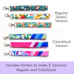 Fabric Key Fob PDF Sewing Pattern | 2 Versions | Instant Download - Etsy