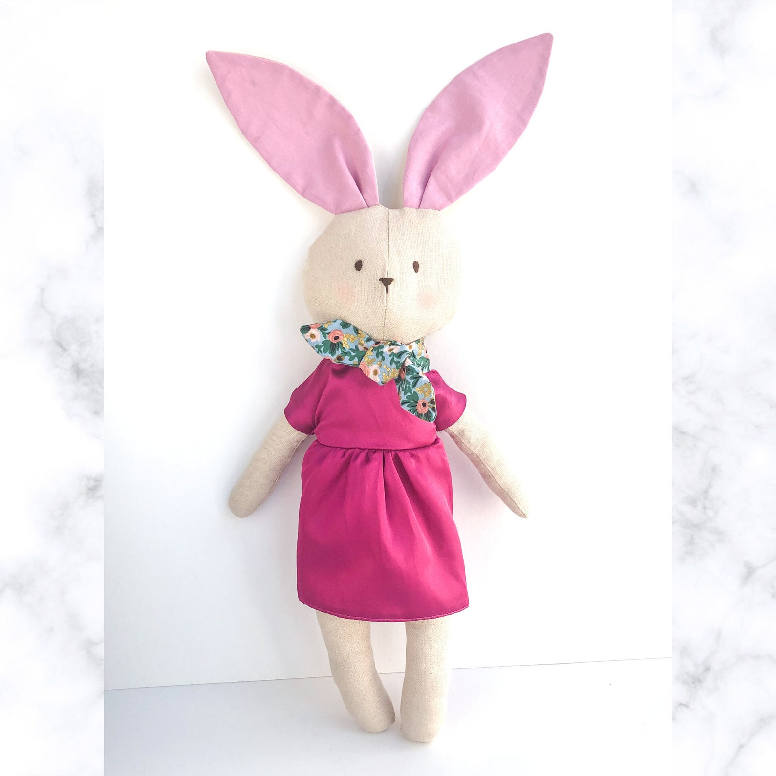 Bunny With Dress and Scarf | PDF Sewing Pattern and Tutorial | Instant ...