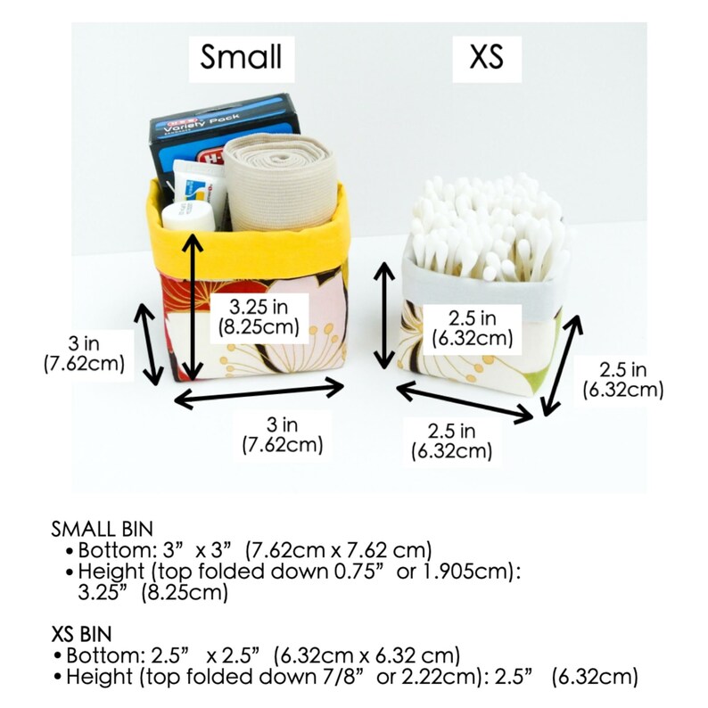 Fabric Bins PDF Sewing Pattern | Instant Download | Set of 6 Nesting ...